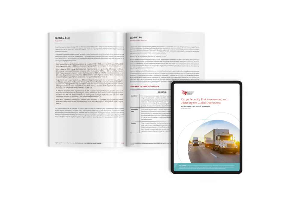 Cargo Security Risk Assessment and Planning for Global Operations - Rx ...